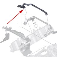Connecting Line for Crankcase Vent Hose on 550i 650i 750i 750Li