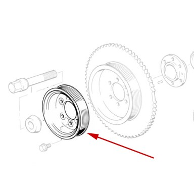 Genuine BMW Crankshaft Pulley for AC - E36 E34 E39 Z3 (M50 M52 S52)