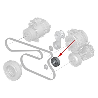 Idler / Deflection Pulley - Genuine BMW - E9x E82 E83 E60 E70