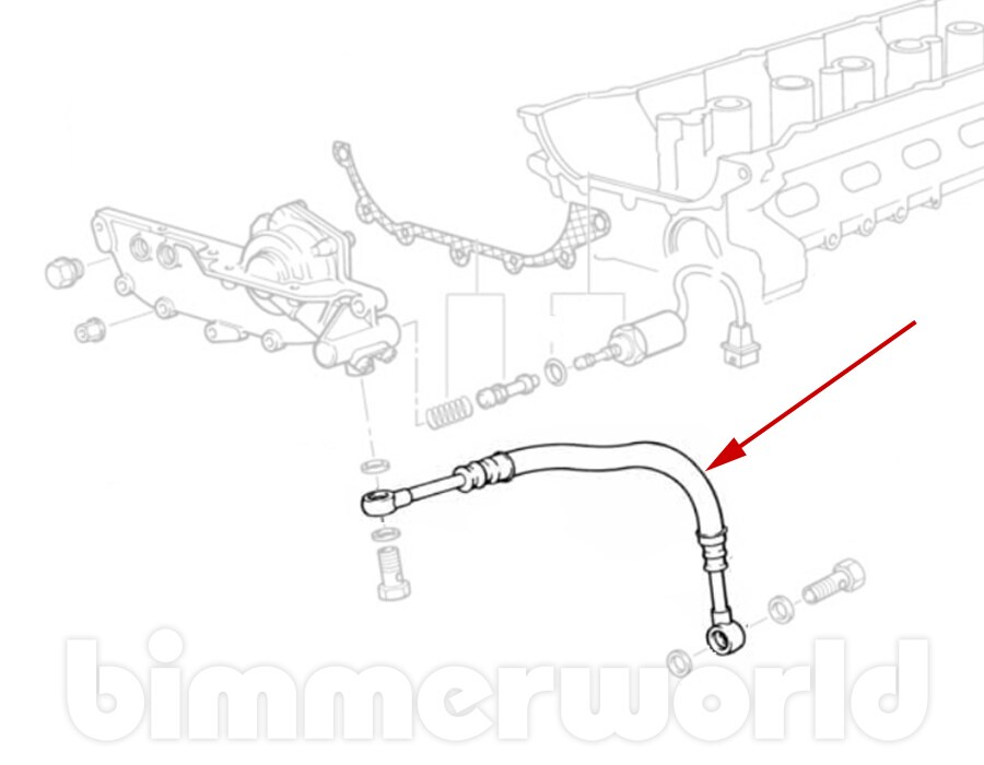 VANOS Oil Pressure Hose - Genuine BMW - M50 & S50 Engine