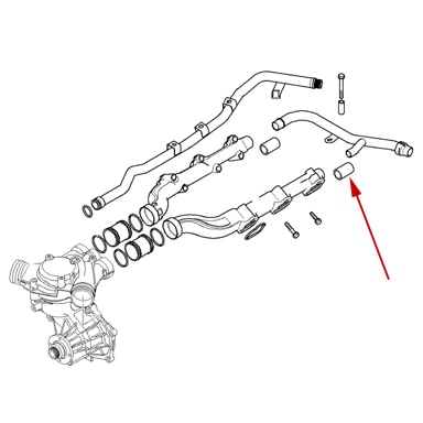 Coolant Hose for Water Feed Pipe - Genuine BMW - E39 M5 & E52 Z8