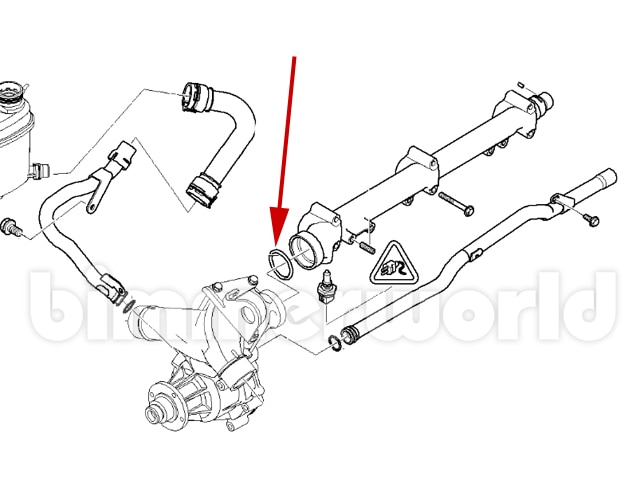 O-Ring for Coolant Pipe (38mmx3mm) - S54 Engine