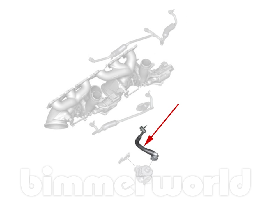 Turbo Water Pump Cooling Hose for BMW F87 M2, F80 M3, F82 M4 (11537848505)