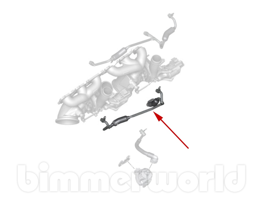 Turbo Water Pump Cooling Hose for BMW F87 M2, F80 M3, F82 M4 (11537848506)