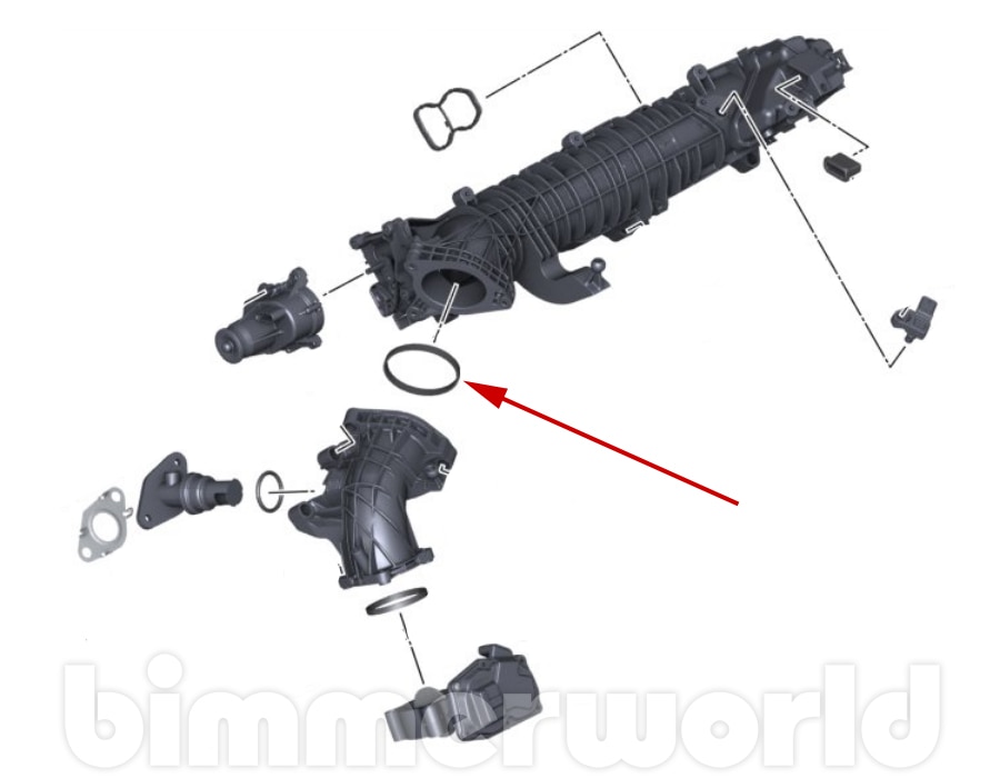 Profile Gasket Venturi To Plenum Genuine Bmw N57 Diesel Engine F10 535d