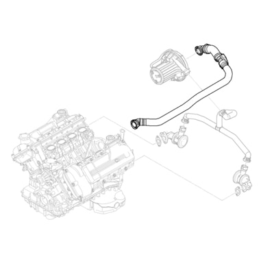 Suction Hose for Secondary Air Pump - E90 E92 E93 M3