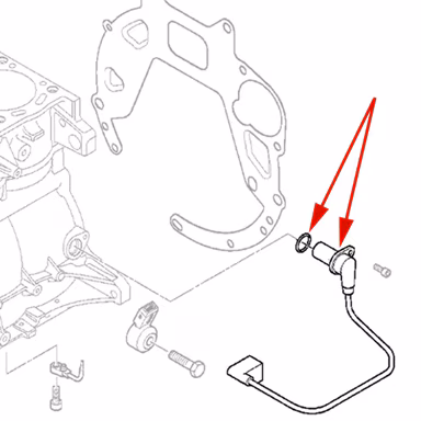 Crankshaft Position Sensor, Genuine BMW - S54 Engine