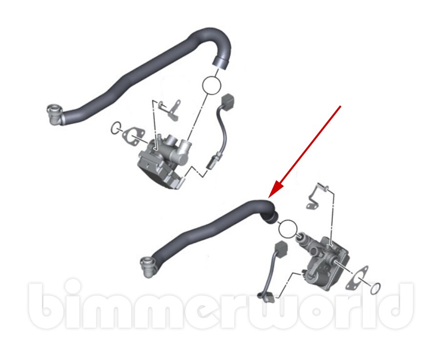 Air Hose for Idle Control Valve - Genuine BMW - S85 V10 Engine