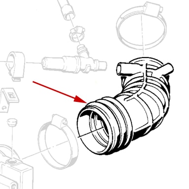Air Intake Boot - Genuine BMW - E30 325i 325is 325ix 1989 1990 1991 ...