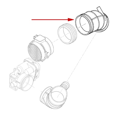 Upper Intake Boot - Genuine BMW - E85 Z4 3.0i M54 (2003-2005)