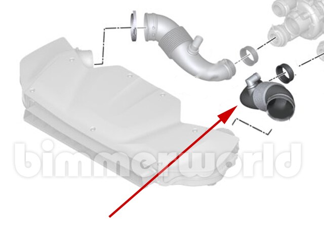 Intake Elbow Boot with Turbo Inlet Seal - Left (Cyl 5-8) - F15 F16 50i