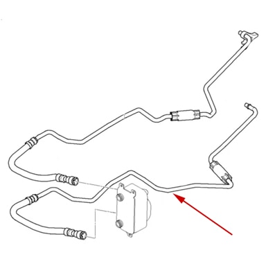 BMW Transmission Oil Cooler Line, Flow - 17227571038 - E63