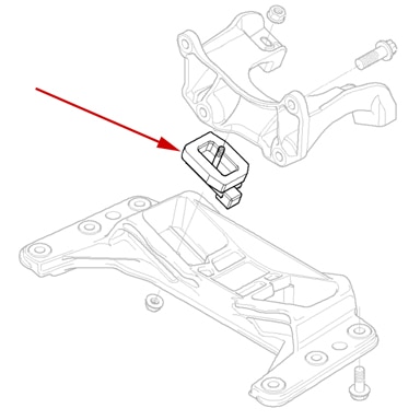 Transmission Mount - Genuine BMW - E60 545i 550i & E63 E64 645Ci 650i
