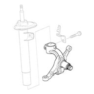 Left Front Spindle/King Pin - Genuine BMW - E46 RWD & E85/E86 Z4