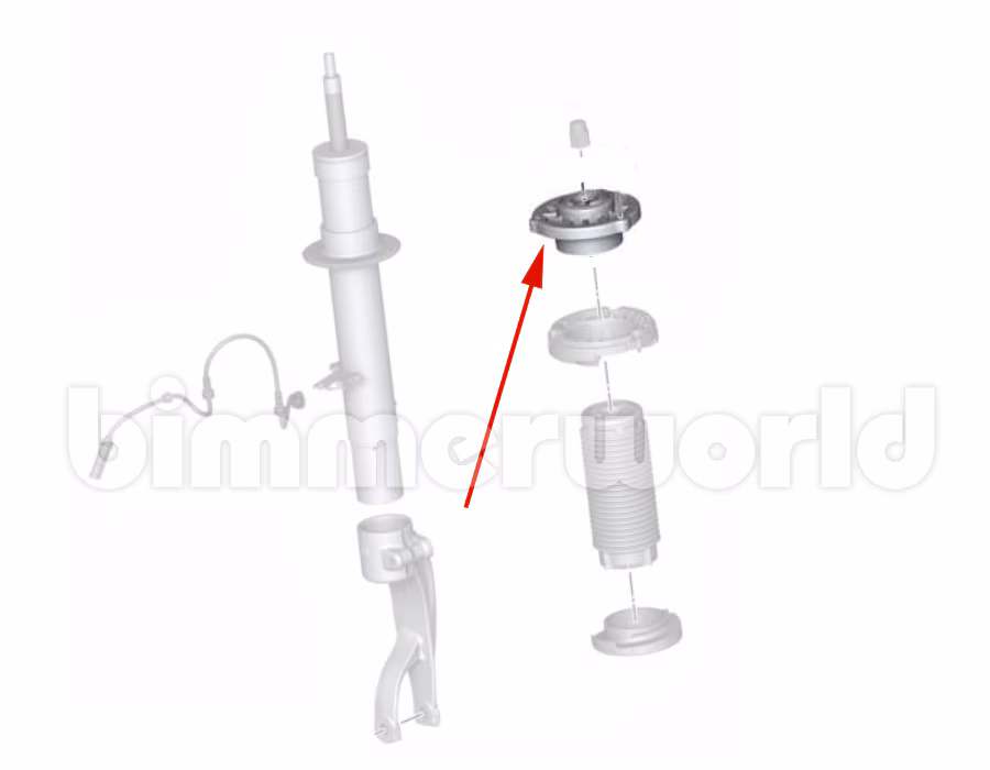 Front Strut Mount - Genuine BMW - G05 X5 & G06 X6 VDC