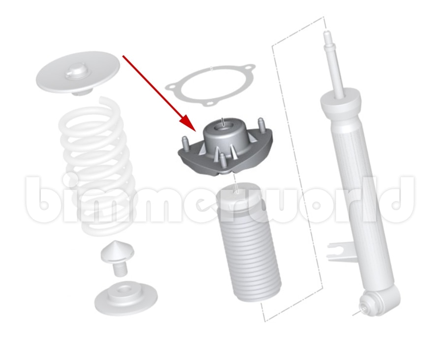 Rear Shock Mount (RSM) - Genuine BMW - F15 X5 & F16 X6