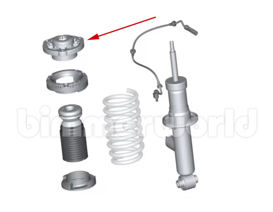 Genuine BMW Rear Shock Mount, VDC - G01 X3 & G02 X4 w/Adaptive