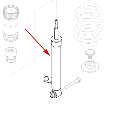 Rear Right Shock Absorber - E70 X5 3.0si 35i 35d Sport & 48i Base