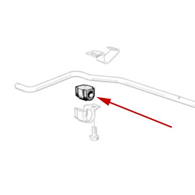 Rear Sway Bar Rubber Mounting (D=14.5mm) - E30 3-Series