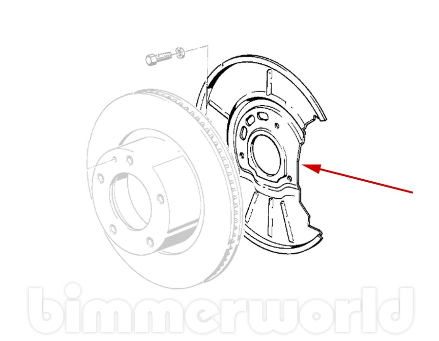 Right Front Brake Backing Plate - E30 318is 325e 325i 325is