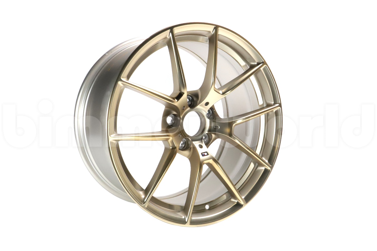 Rear Frozen Gold Alloy Wheel Style 763M BMW F87 M2 N55 S55 Competition