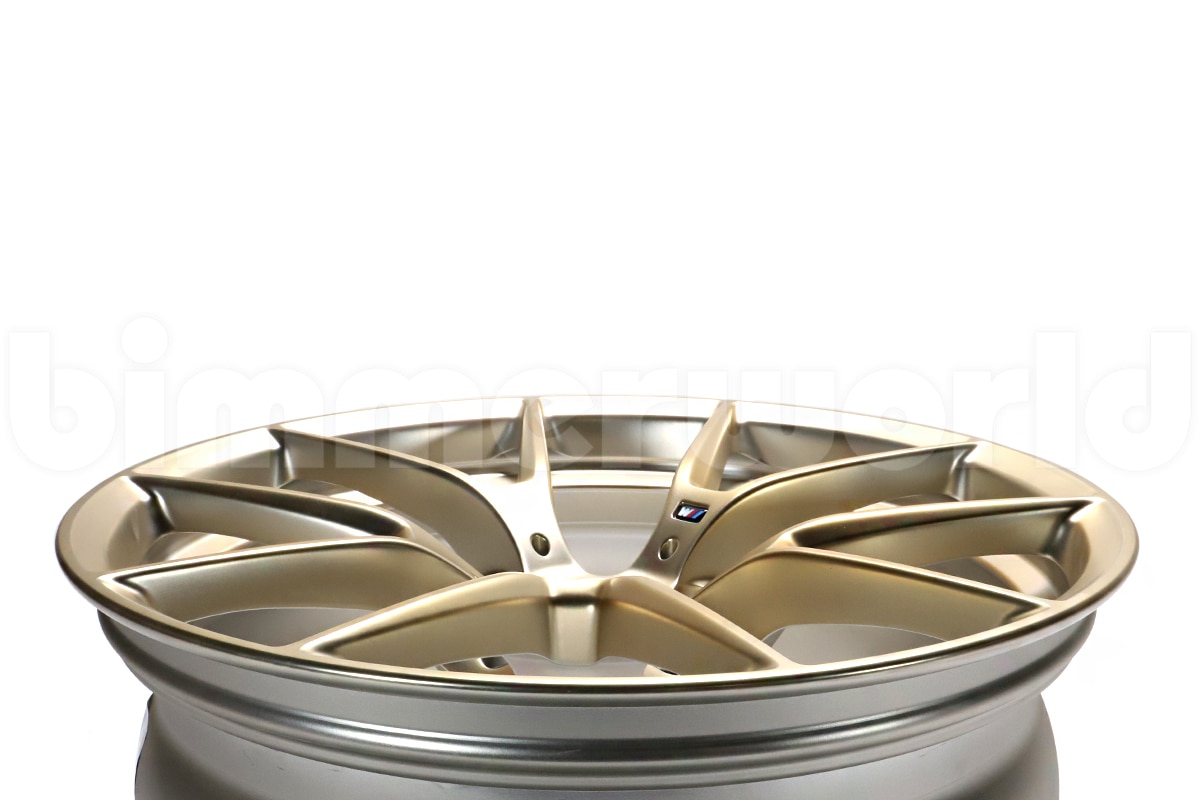 Rear Frozen Gold Alloy Wheel Style 763M BMW F87 M2 N55 S55 Competition