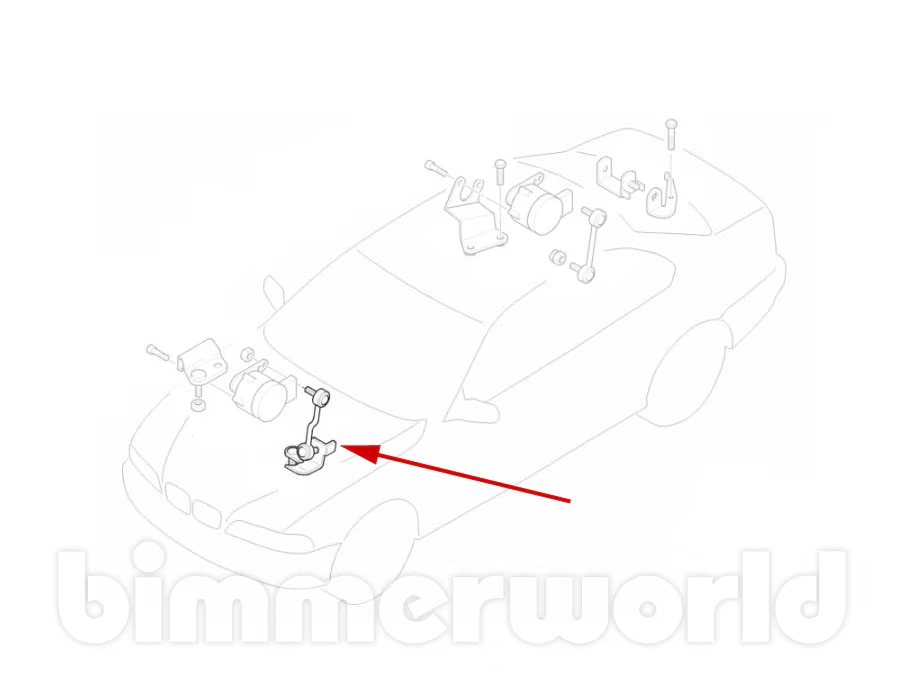 Connecting Rod for Front Headlight Leveling Sensor - E46 E85 E86