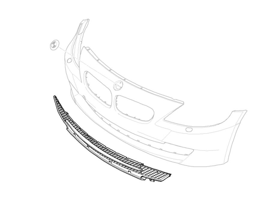 Front Bumper Grid - E85 E86 Z4 3.0si Coupe and Roadster