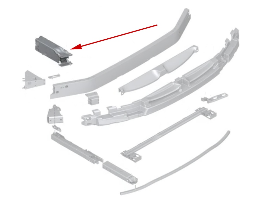 Front Bumper Deformation Element - Upper Right - F39 X2