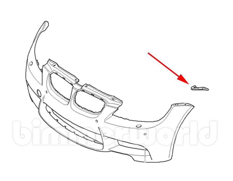 Guide for Front Bumper, Left - E90 E92 E93 M3 (2008-2013)