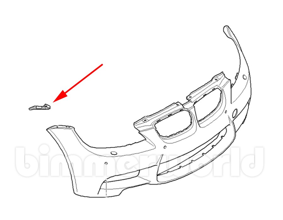 Guide for Front Bumper, Right - E90 E92 E93 M3 (2008-2013)