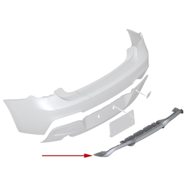 Genuine BMW Diffuser for Rear Bumper - F87 M2 (2016-2021)