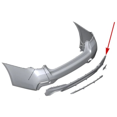 Genuine BMW Diffuser for Rear Bumper G30 M550i xDrive LCI 2020 2021 ...