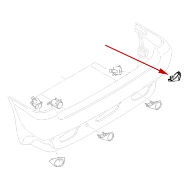 Trim Cover for Right Rear PDC Sensor - Genuine BMW - E53 X5