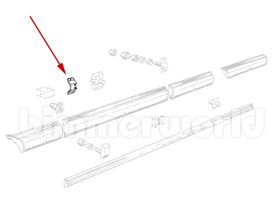 Clamp for Door Molding Trim - E24 630CSi 633CSi 635CSi M6 (1977-1989)