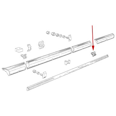 Genuine BMW Side Molding Clip - E24 6-Series (1977-1989)