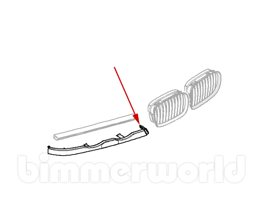 Right Headlight Trim, Lower - E46 325i 325ix 330i 330ix (2002-2005)