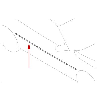 Right Rear Door Molding - Genuine BMW - E46 Sedan & Wagon