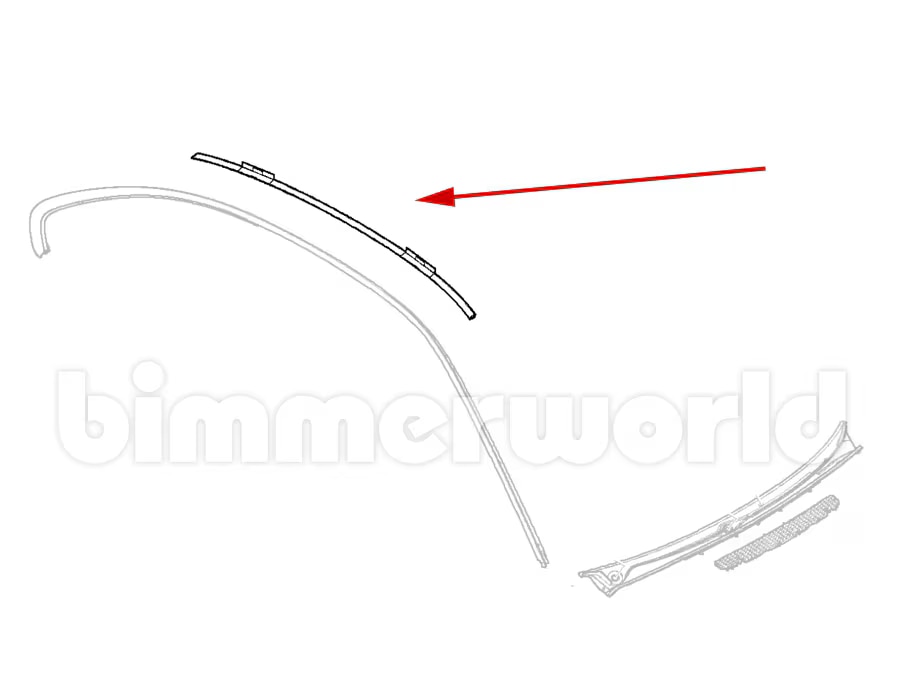 Right Roof Molding with Primer Coating - E46 323Ci 325Ci 328Ci 330Ci M3