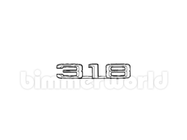 Genuine BMW "318" Emblem - E30 Coupe Sedan Convertible