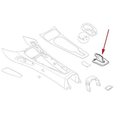 Center Console Armrest/Parking Brake Boot, Beige - E85/E86 Z4