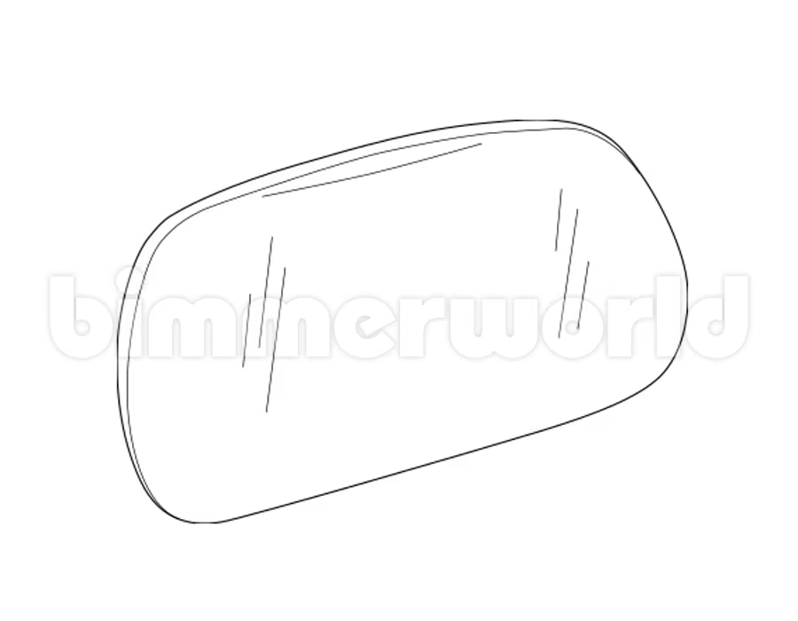 Left Heated Mirror Glass for BMW Z3 Coupe and Roadster