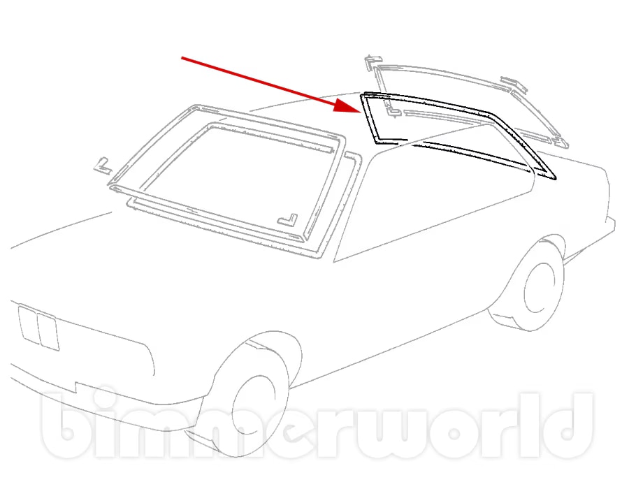 Genuine BMW Rear Window Gasket / Weather-strip - E12 / E28 - 51311820485