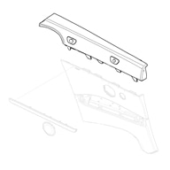 Left Rear Upper Interior Trim Panel, Black - E93 328i 335i M3