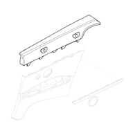 Right Rear Upper Interior Trim Panel, Black - E93