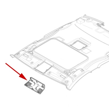 Trim Cover for Roof Lining, Gray - E91 3-Series Wagon & E84 X1