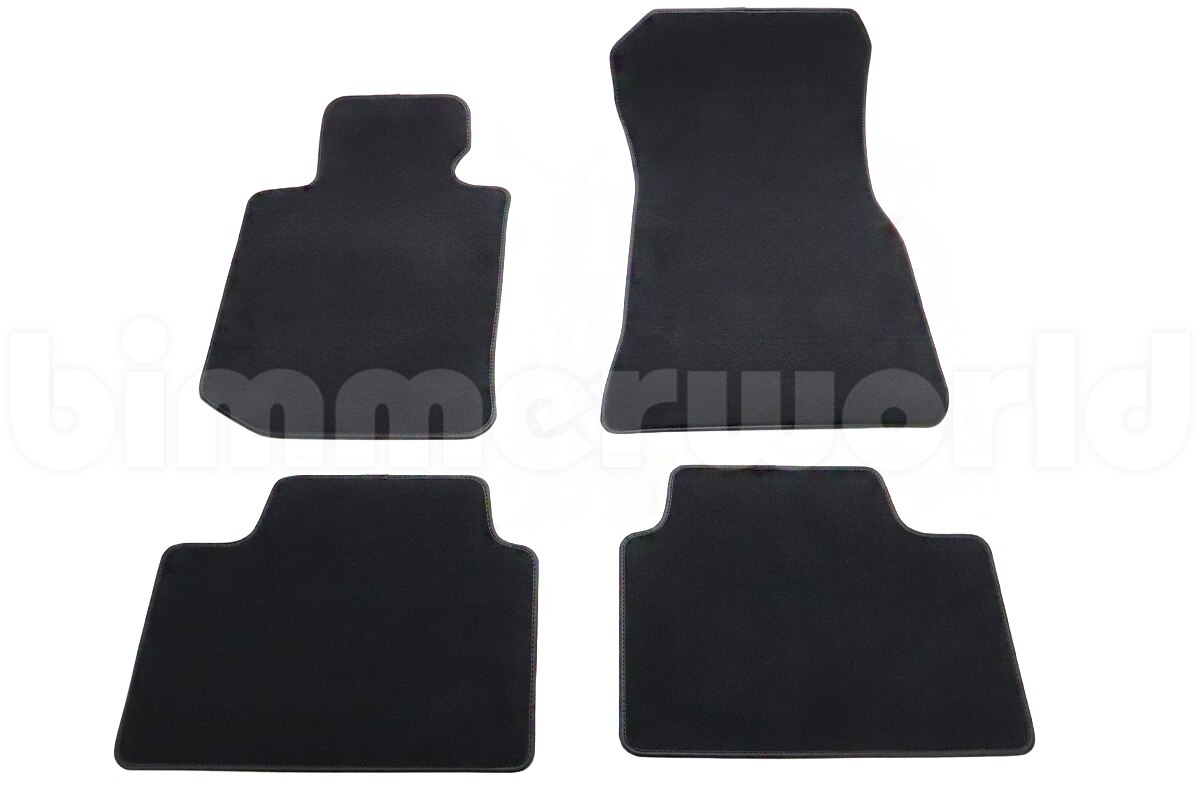 Genuine BMW Floor Mat Set Velours Front Rear Black