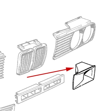Air Inlet for Left Brake Duct - E30 "Small Bumper" Models