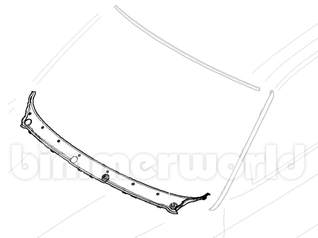 Windshield Cowl Cover, Genuine BMW - E70 X5 & E71 X6