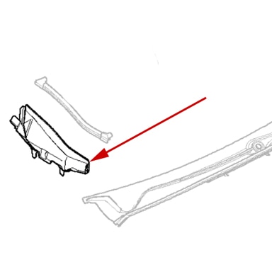 Right Outer Cover for Windshield Cowl E46 Sedan/Wagon 2000 2001 2002 ...